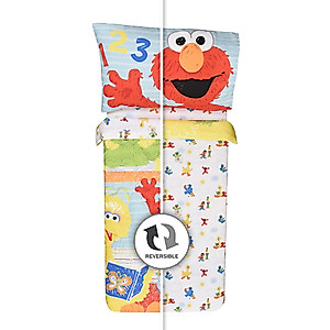 Expressions 3 Piece Toddler Bedding Set Sesame Street Standard Crib Bedding Set, Includes Soft Microfiber Reversible Comforter, Fitted Sheet, Pillowcase for Kids