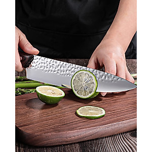 syvio Chef Knife Set, Kitchen Knives with High Carbon Stainless Steel & Wooden Handle, Kitchen Knife Set 3 PCS-8" Chef’s Knife &7" Santoku Knife&5" Paring Knife with Gift Box