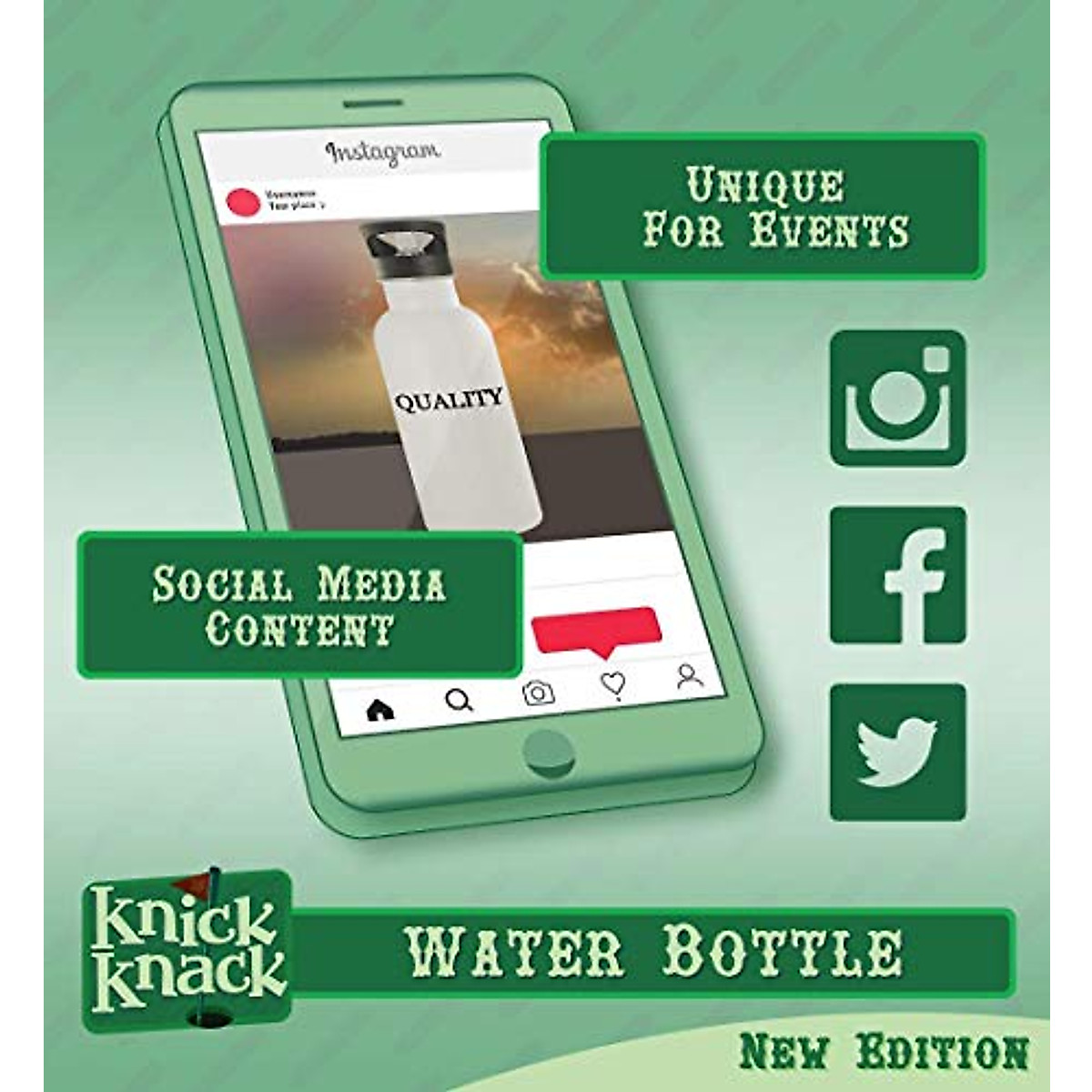 Knick Knack Gifts got appall? - 20oz Stainless Steel Water Bottle, Silver