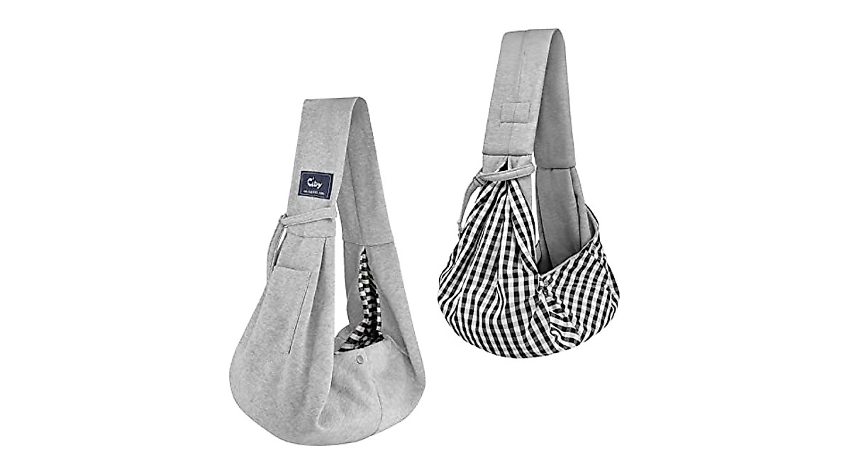 Cuby Dog and Cat Sling Carrier – Hands Free Reversible Pet Papoose Bag ...