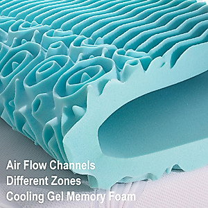 Planet Sleepings 3 Inch Memory Foam Mattress Topper, Gel Foam Mattress Topper with Breathable Cover for Pressure Relief, Bed Topper in a Box CertiPUR-US Certified, TwinXL