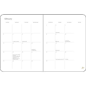 milk and honey 12-Month 2024 Monthly/Weekly Agenda Calendar
