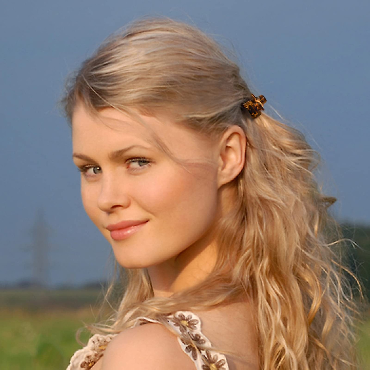 YOHAMA 21 pcs Small Hair Clips Retangle 1 in Tiny Claw Clips Mini Jaw Clips Strong Grip for Women and Girls Fixed Bangs Make Up, Children Hair Accessories Design Hairstyles.