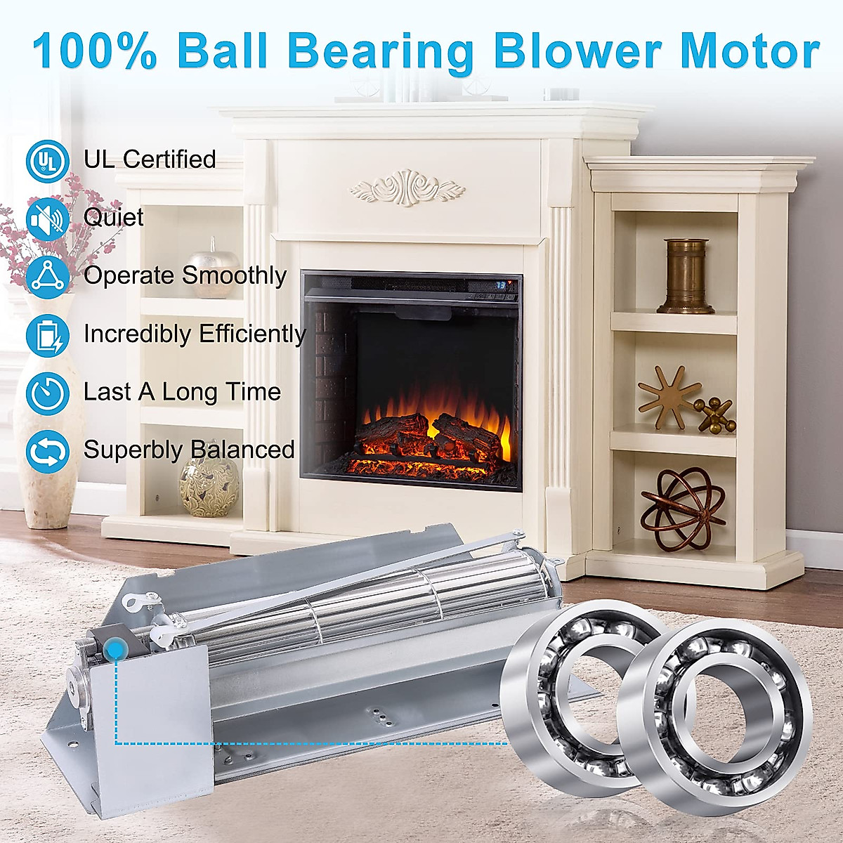 FBK-250 Fireplace Blower Fan Kit for Superior, Lennox Fireplaces, FBK250 Fireplace Blower Kit for Superior BC-36 DR-500CMN, Lennox MPD3530CNM IMDV3530CNM | HB-RB250 HBRB250 80L84 80L86 FBK Blower Kit