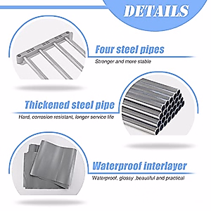 QPEY Bookshelves, Gray Bookcase Double Row 10-Grid Cube Storage Organizer Tall Portable Bookshelf Vertical Shelf for Storage