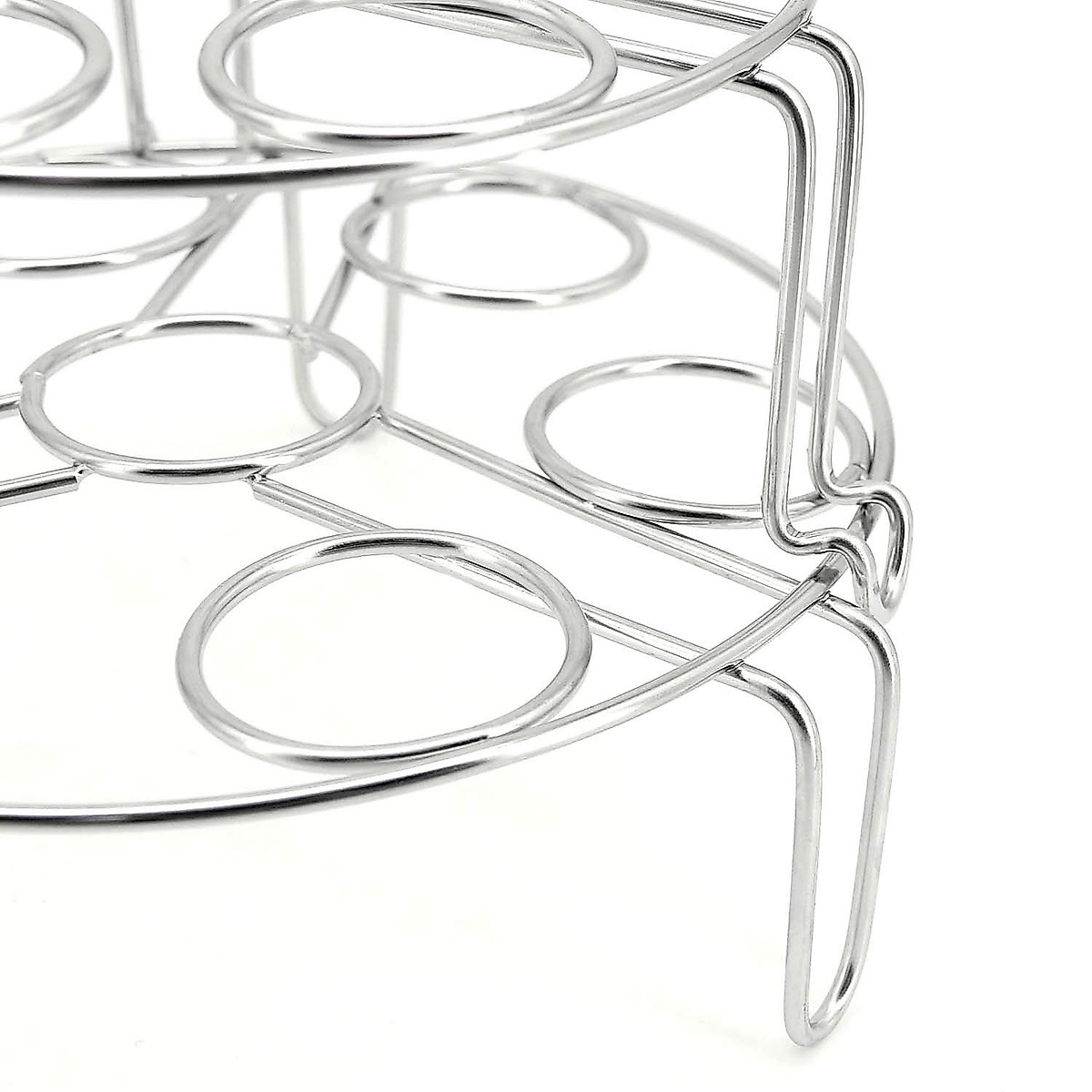 TOMOTE Egg Steamer Rack Trivet for Instant Pot Accessories 5 Qt, 6 Qt, 8 Qt Pressure Cooker - 2 Pack Stackable 304 Stainless steel Multipurpose Cooling Rack (2 Pack)