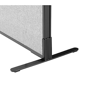 Global Industrial 60-1/4"W x 72" H Freestanding Office Partition Panel, Gray