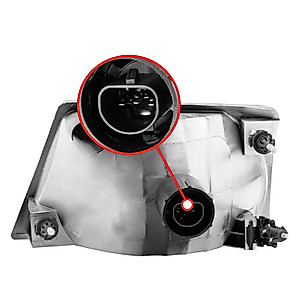 AmeriLite Crystal Replacment Headlights Pair For 1998 1999 2000 Ford Ranger Pickup - Passenger and Driver Side