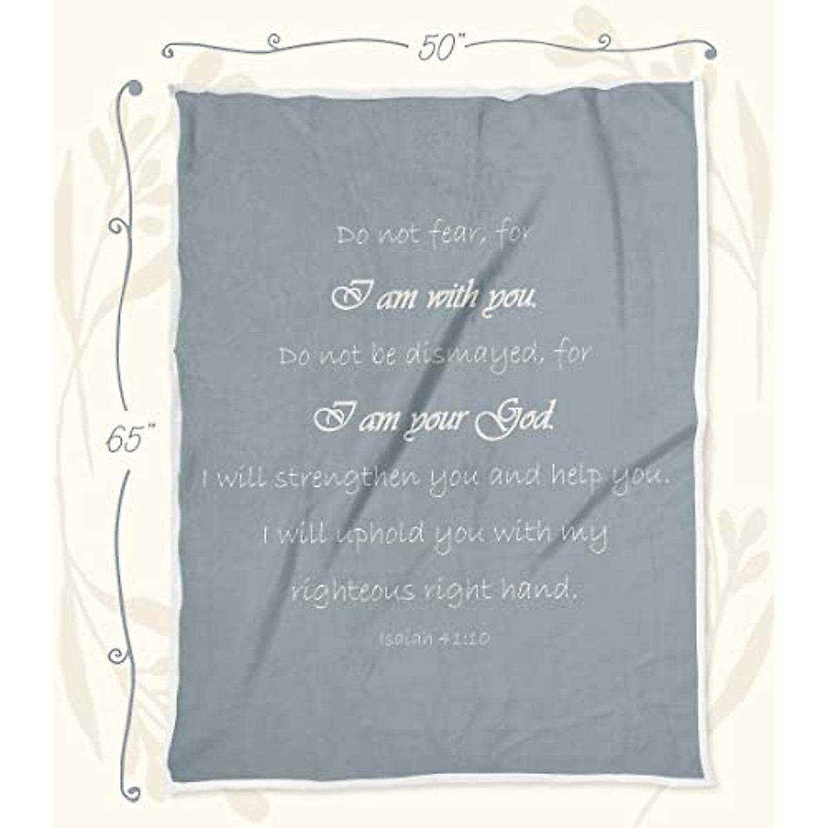 Soft Fluffy Throw Christian Blanket - Double Layer 65x50 Throw Blanket - Scripture Grey Soft Blanket for Couch & Bed - Healing Gifts for Women - Warm Blanket for Bed