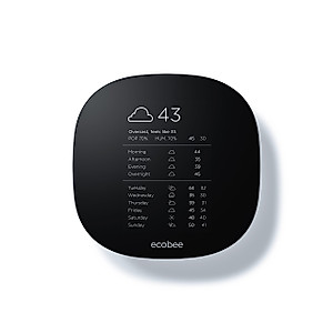 ecobee EB-STATe3L-01 3 Lite Thermostat, Wi-Fi, Works with Amazon Alexa