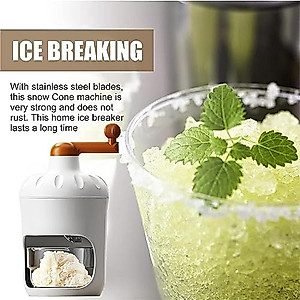 DIY Manual Shaved Ice Chopper, with 4 Ice Cube Molds, Snowcone Maker Thick Blade, Safe and Labor Saving, Snowcone Maker, Making Snowcones Ice Cream and Slushy