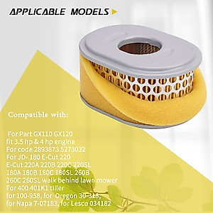 KLWZH 17210-ZE1-505 Air Filter Compatible with Honda GX160 GX200 GX140 GX212 GX225 Engine 5.5HP 6.5HP 7.0HP 7.5HP Engine OEM Air Cleaner and More, for Honda 17210-ZE1-820, 17210-ZE1-822, 17210-ZE1-517