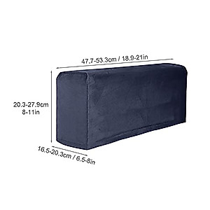 PXRJE 1Pair Sofa Armrest Cover,Couch Protector Elastic Stretch Furniture Accessories Removable for Sofa Couch Chair Recliner.(Navy)
