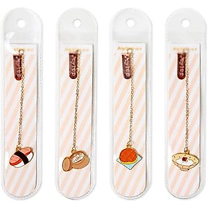 RIOMAN Bookmarks Metal Bookmark Bookmark Sprout Bookmarks Bookmark 4pcs Metal Creative Bookmark, Student Cute Pendant Stationery Book Pendant, Anime Bookmark
