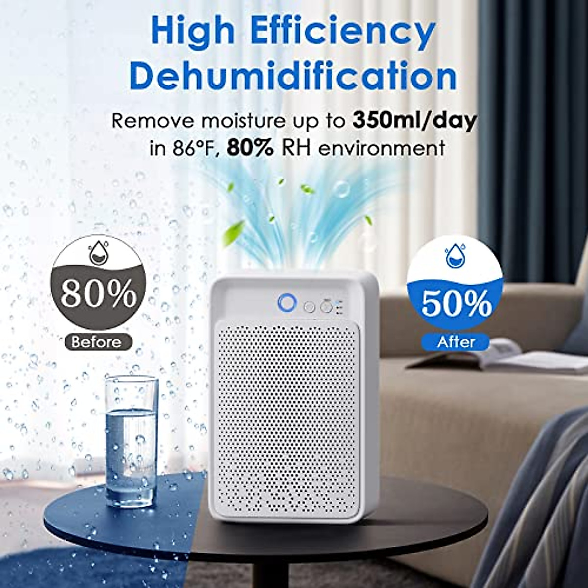 Otwics Dehumidifier for Bathroom, 35oz Dehumidifiers for Room, Dehumidifiers for Home with Timer Auto Shut Off, Portable Small Quiet Dehumidifier for Bedroom, Basement, Closet