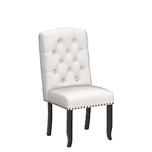 COLAMY A231-BGE-3Sets Dining Chairs, Set of 6, Beige