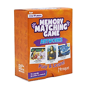 Menique. Memory Matching Game. Famous Paintings Game. 35 Pairs to Match.