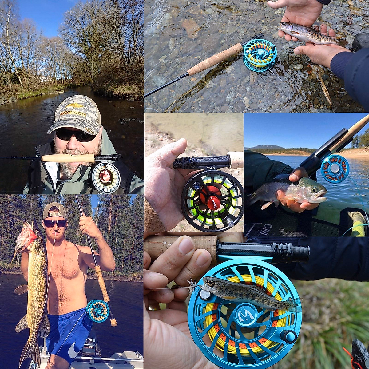 Maxcatch -Black Star- Fly Fishing Rod: IM10 Carbon Fiber, Pacbay Minima Guide, Anodized Reel Seat, 4-Piece, 4/5/6/7/8 wt (Black Star Rod, 9' 5wt)