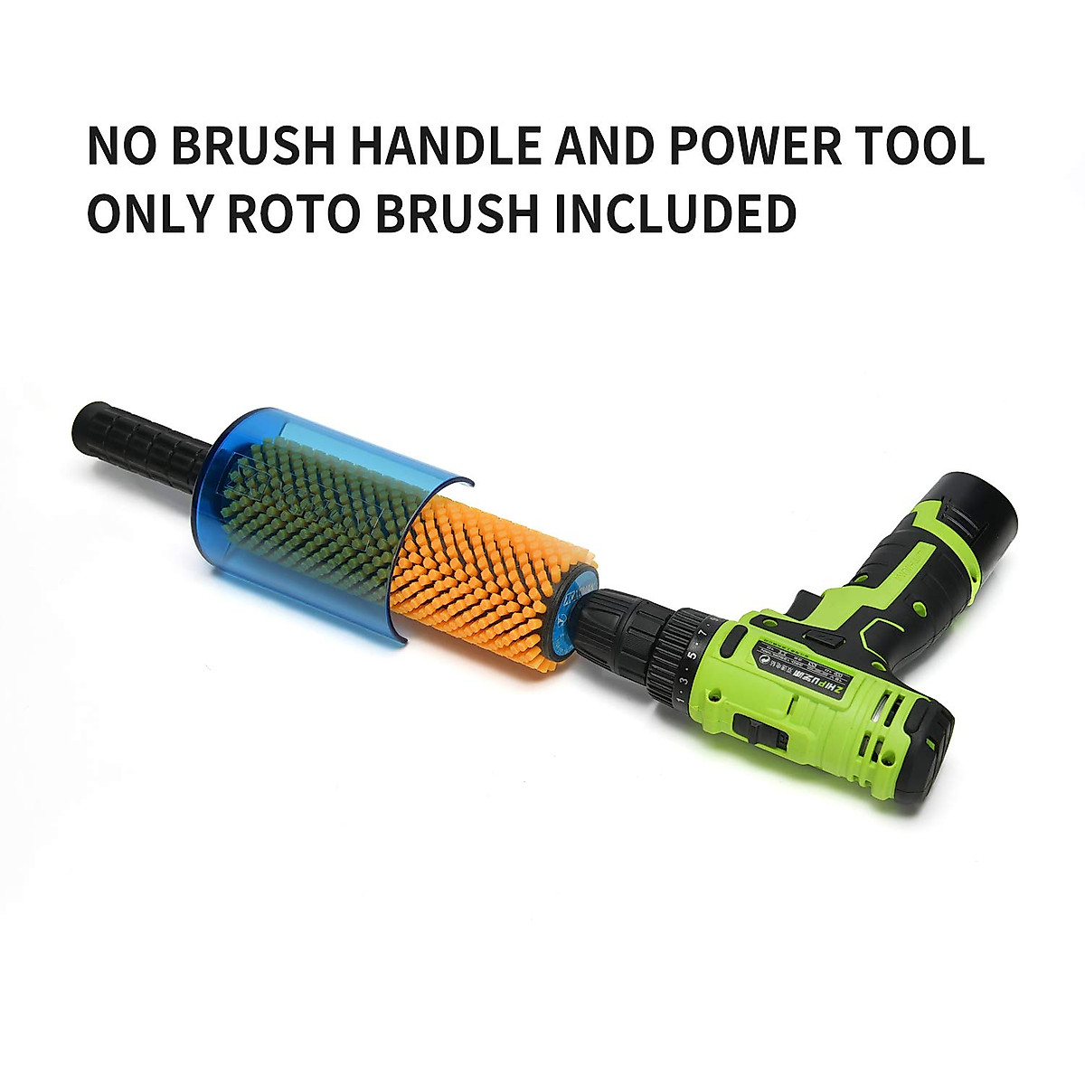 XCMAN Snowboard Nylon Roto Brush for Waxing Fits 10mm Hex Shaft 200mm Length (Roto Soft Nylon Brush)