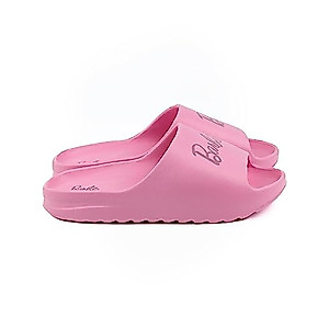 Barbie Girls Sliders Kids Teens Pink Doll Logo Sandals Summer Shoes