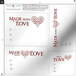 Spoonflower Fabric - Quilt Love Label Printed on Petal Signature Cotton Fabric Fat Quarter - Sewing Quilting Apparel Crafts Decor