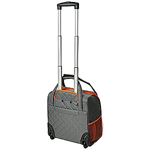 Rockland Melrose Upright Wheeled Underseater Luggage, Charcoal, Carry-On 16-Inch