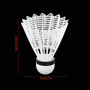 Dioche 12-Pack Nylon Shuttlecocks, White Badminton Shuttlecocks, Badminton Balls, Sports Hight Speed Training Badminton Birdies