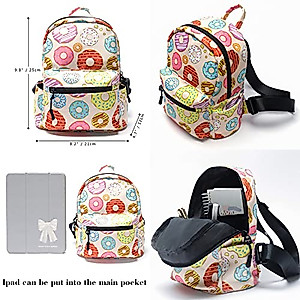 Deerling Cut Mini Backpack for Girls Lightweight Kids Back Pack for Children and Adult Ideal for School Travel (Donut)