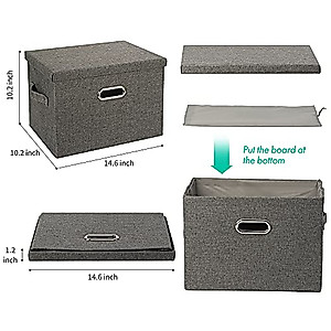 Collapsible Storage Bins with Lids - Closet Storage Bins Fabric Foldable Storage Boxes with Lid Organizer Containers Baskets Bins with Cover Storage Organizers for Closets for Home Bedroom Office