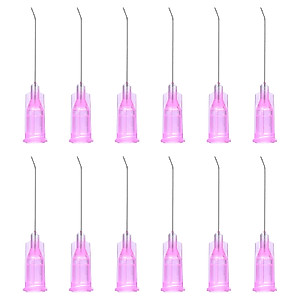 PATIKIL Blunt Tip Dispensing Needles 30G, 12 Pcs 1 Inch Industrial Liquid Dispenser Needle with Lure Lock for Refilling Liquid Ink Adhesive Glue, Purple