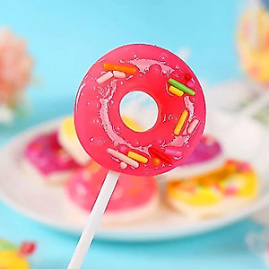 Donut Candy Lollipops - 12 Donut Shaped Suckers Indvidually Wrapped