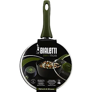 Bialetti Simply Italian Nonstick Covered Sauce Pan, 1.9 quart, Multicolored
