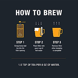 Tiesta Tea - Loose Leaf Tea Filters, 100 Count, Disposable Tea Infuser, 100% Natural Unbleached Paper, Steeps Hot Tea, Iced Tea & Coffee, Eco-Friendly, Single Serve Filter for one Cup, Empty Tea Bags