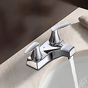 Innova Rhondonite Two Handle Non-Metallic Bathroom Faucet with Easy Install QuickNut and ClogFREE PopUp Drain