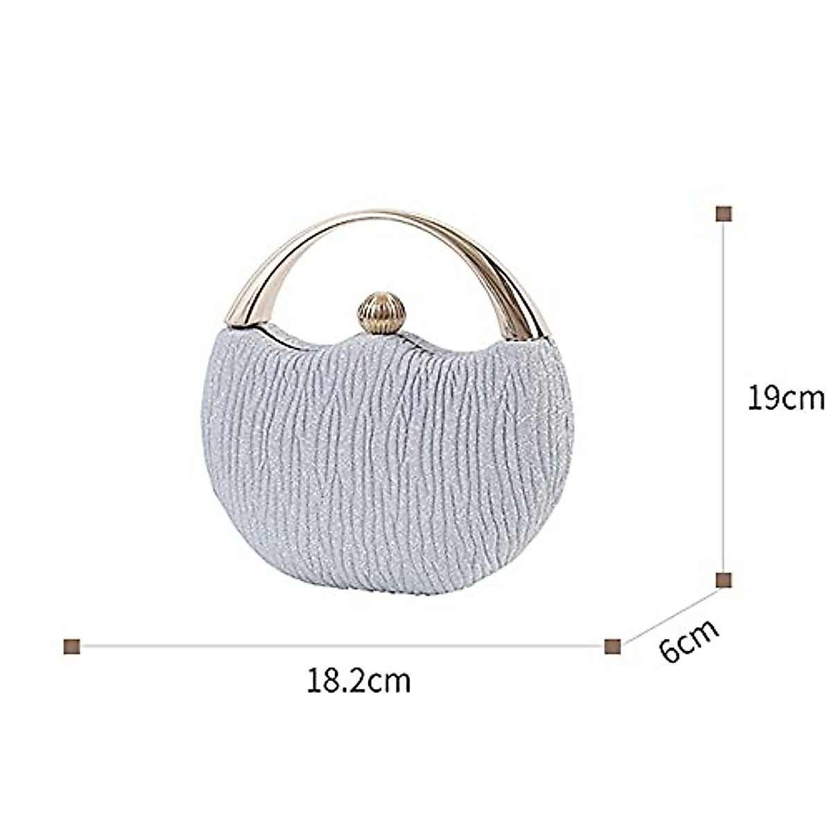 DBMGB Banquet Clutch Bag, Prom Party Wedding Purse, Sparkly Crystal Handbag, with Mobile Phone Pocket, for Women Ladies,Black