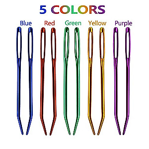 Yarn Needle with Big Eye Bent in Box for Tapestry,Sewing Wool ,Weaving,Darning