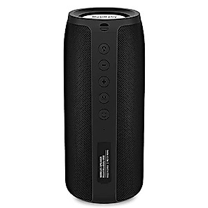 Bluetooth Speakers,MusiBaby M88 Speakers Bluetooth Wireless,Portable Bluetooth Speakers,Dual Pairing, Bluetooth 5.0,Loud Stereo Sound,Booming Bass,30H Playtime for Home& Outdoor Party,Beach (Black)