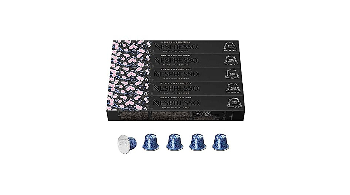 Nespresso Tokyo Vivalto Lungo Capsules - Medium Roast, 50 Pods