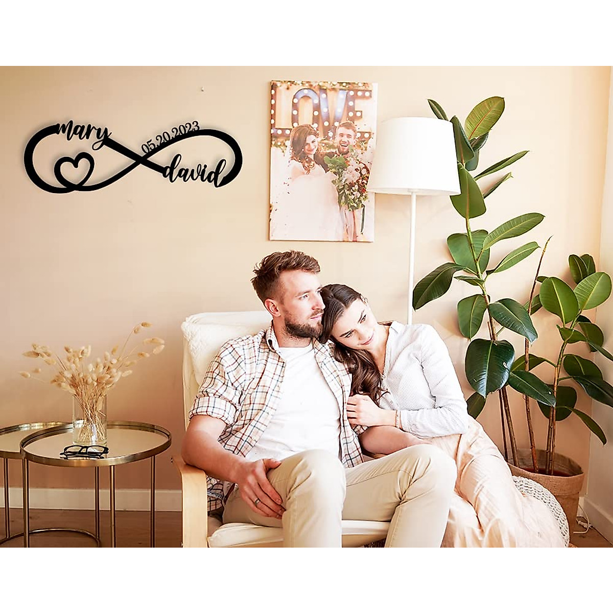 Wedding Gifts for Couples 2023, Custom Infinity Metal Sign, Infinity Heart Sign Metal Wall Decor, Personalized Infinity Metal Name Sign, Personalized Engagement Anniversary Wedding Gifts
