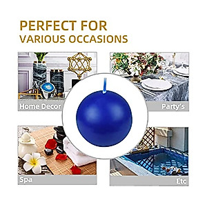 Zest Candle 12-Piece Ball Candles, 2-Inch, Blue