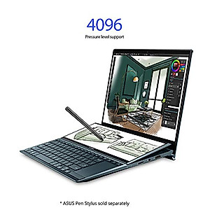 ASUS ZenBook Duo 14 UX482 14” FHD NanoEdge Touch Display, Intel Evo Platform, Core i5-1135G7, 8GB RAM, 512GB PCIe SSD, Innovative ScreenPad Plus, Windows 10 Home, Celestial Blue, UX482EA-ES51T