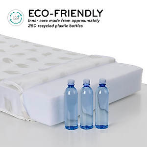 Evenflo Green & Gentle Breathable Crib Mattress - Dual-Sided Comfort for Infants & Toddlers with Water Resistant Cover, GreenGuard Gold Certified for Safety