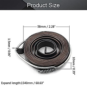 MroMax Drill Press Return Spring, Quill Spring Feed Return Coil Spring Assembly 60.63"x0.39"x0.06"1PCS
