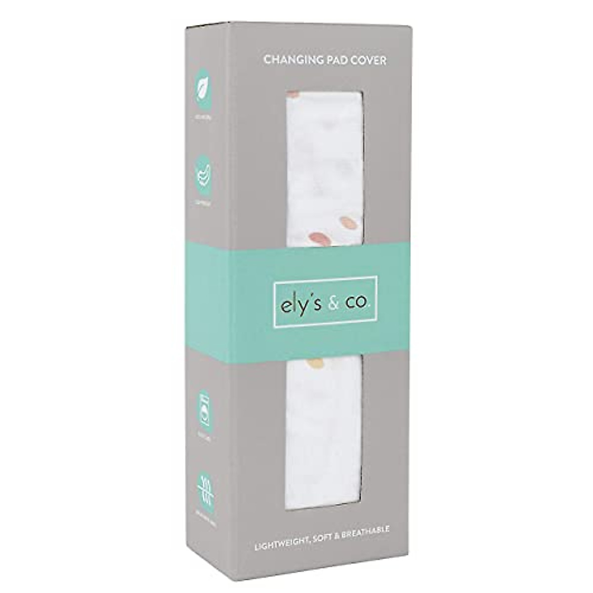 Ely’s &Co. Changing Pad Covers | Cradle Sheet 1-Pack Combed Jersey Cotton for Baby Girl - (Pink Raindrops)