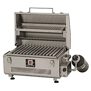 Solaire SOL-IR17BWR Anywhere Portable Infrared Warming Rack Gas Grill, Stainless Steel