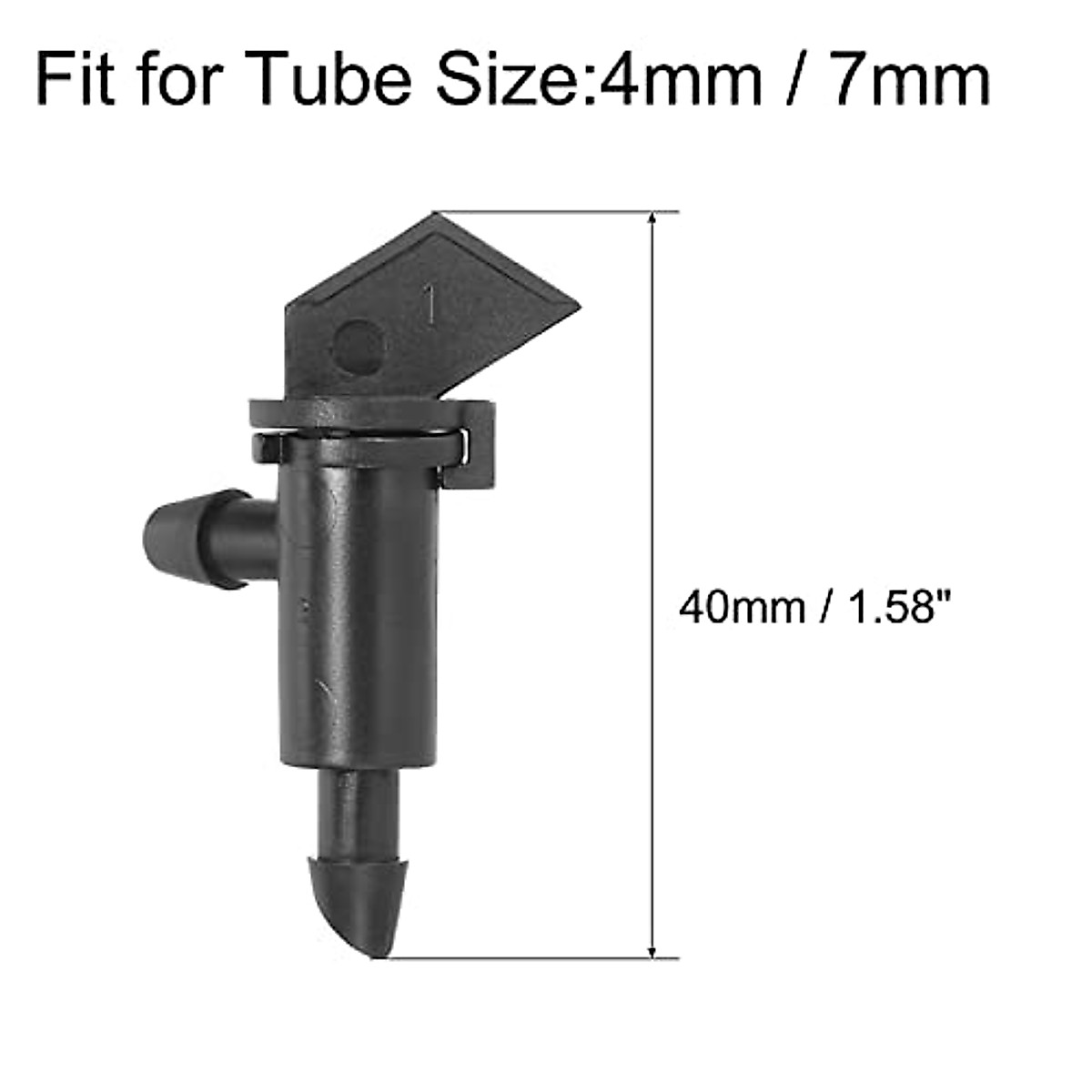 M METERXITY 10 Pack Flag Dripper - Garden Irrigation System, Removable & Flow Control & Drip Emitter, Apply to Lawn Trees (1 Gallon Per Hour, Black)