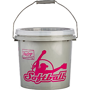 Rawlings Softball Bucket Combo with 10-inch Softballs (Includes 18 10" Softballs)