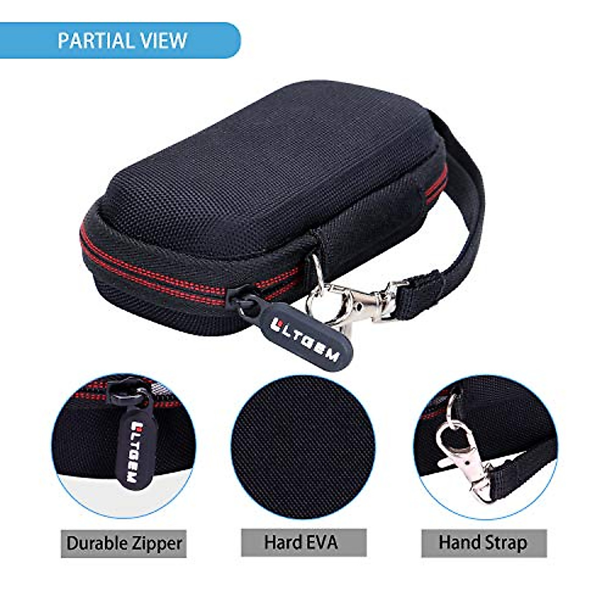 LTGEM EVA Hard Case for 48GB/72GB/16GB/EVISTR 32GB & Sony ICD-PX370/PX470/UX570 Digital Voice Recorder Voice Activated Recorder - Travel Protective Carrying Storage Bag (Case Only)