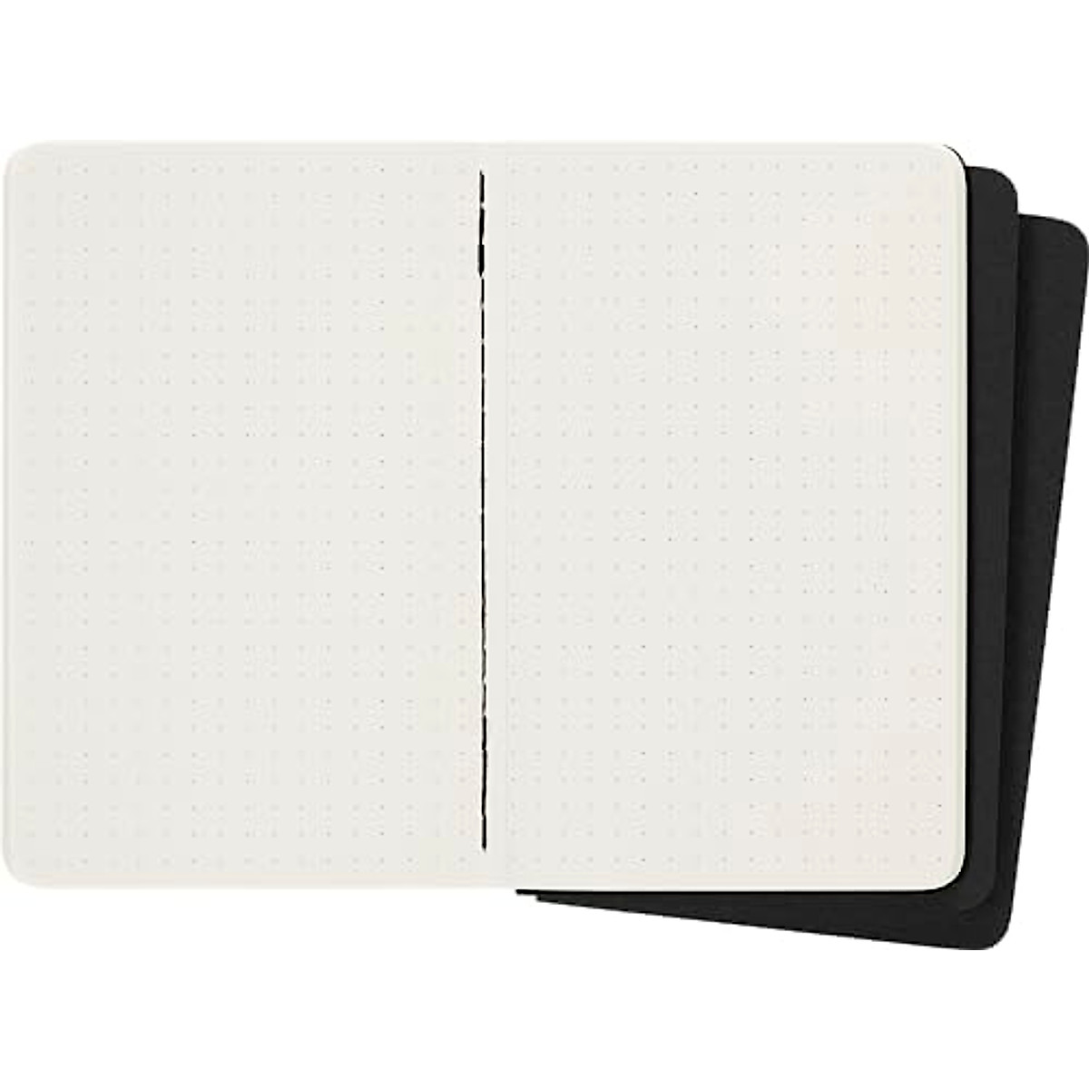 Moleskine Cahier Journal, Soft Cover, Pocket (3.5" x 5.5") Dotted, Black, 64 Pages (Set of 3)