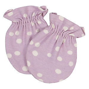 Grow by Gerber Baby Girls 4-Pack Mittens, Pink/Ivory, 0-3 Months